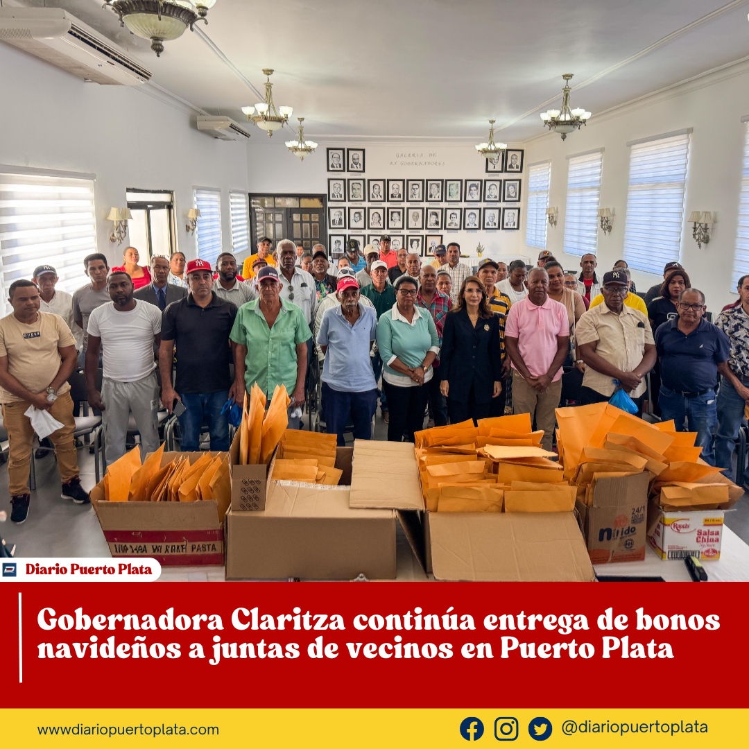 Gobernadora Claritza continúa entrega de bonos navideños a juntas de ...
